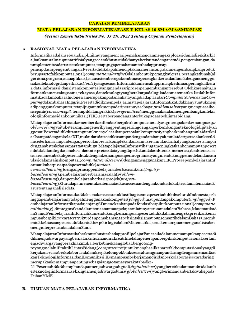 CP Fase E - Informatika 2 | PDF