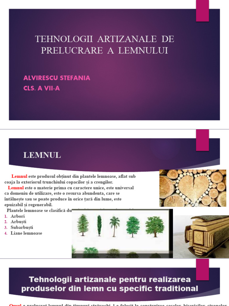 Tehnologii Artizanale de Prelucrare A Lemnului | PDF