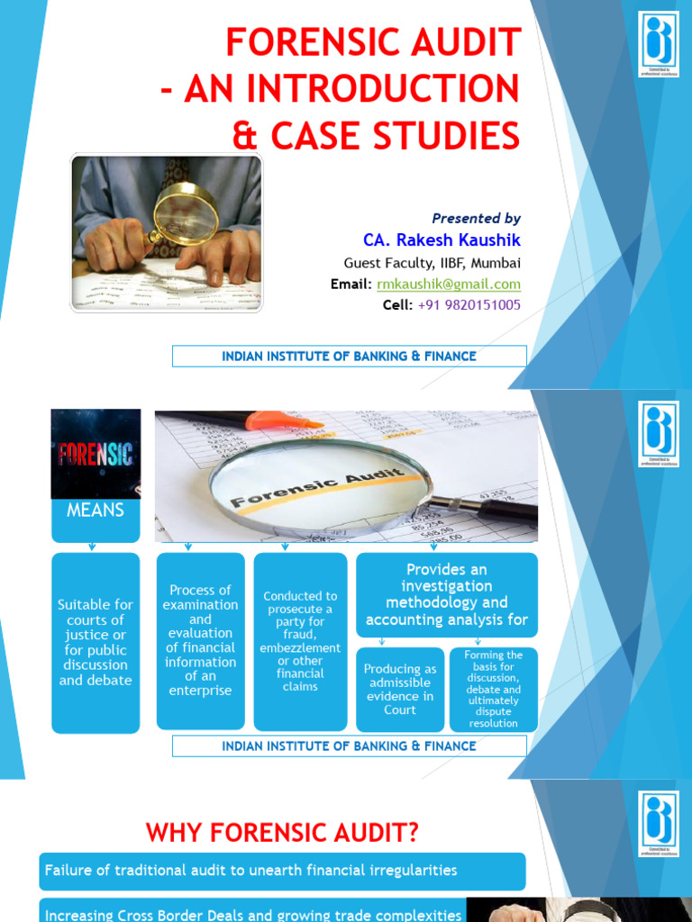 Forensic Audit Insights and Case Studies | PDF | Loans | Banks