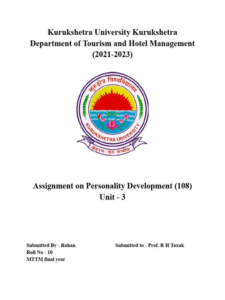 Personality Development Unit 3 Reappear | PDF