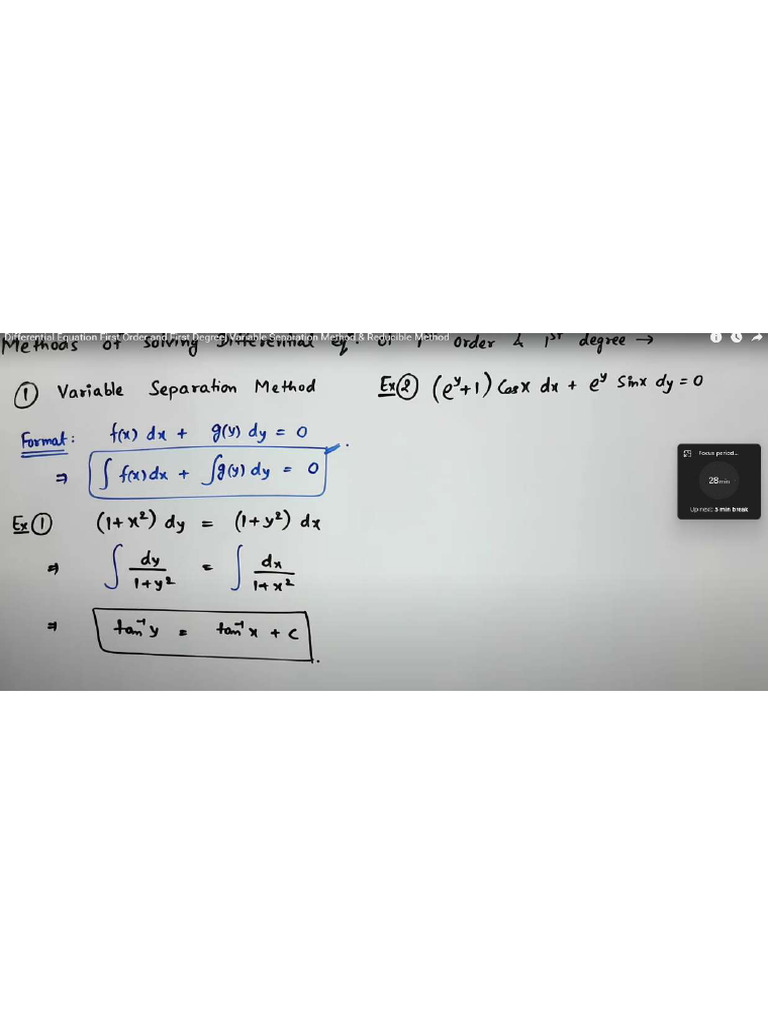 Solution of First Order Diff Eqn | PDF
