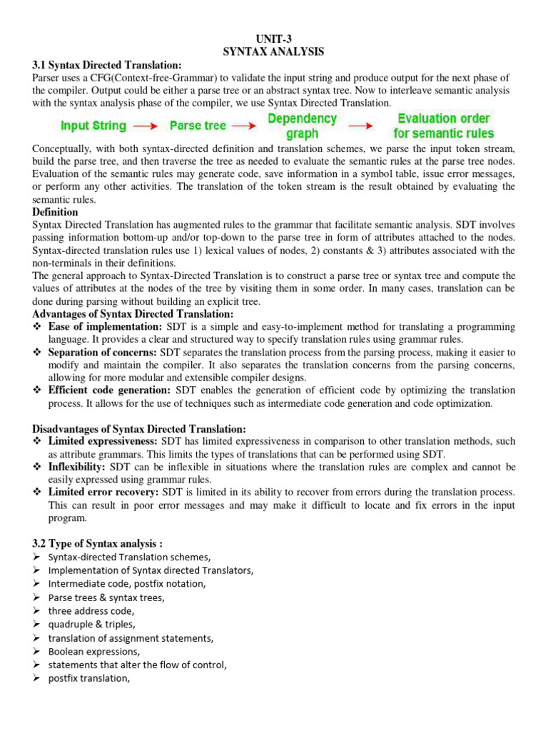 UNIT3 | PDF | Parsing | Compiler