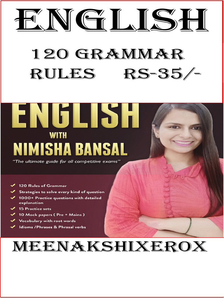 English by Nimisha 120 Rules | PDF