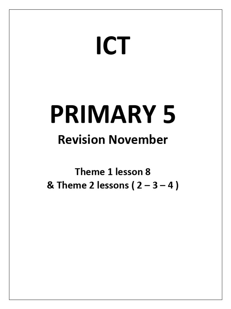 Ict Sheet Prim 5 Nov 23 24 Pdf Phishing Computer Virus