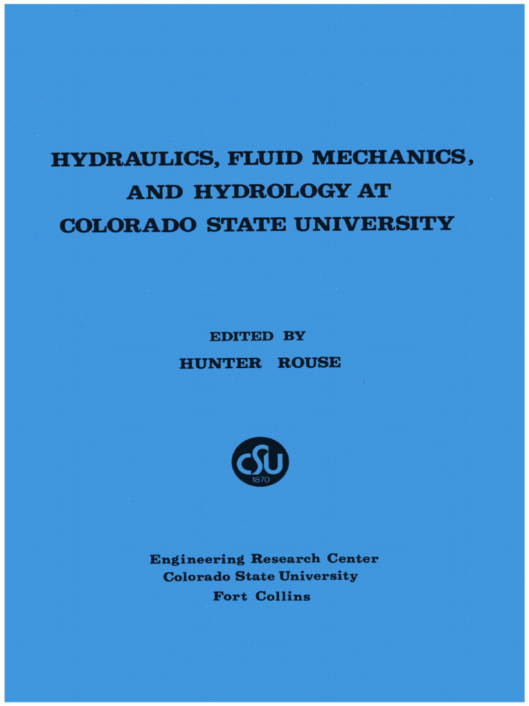 Hydraulics Fluid Mechanics and Hydrology at CSU | Download Free PDF ...