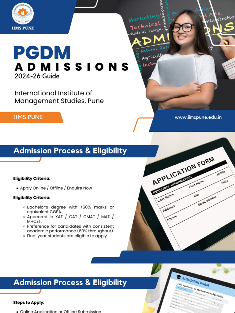 PGDM Admission 2024 at IIMS Pune - Top Management College | PDF