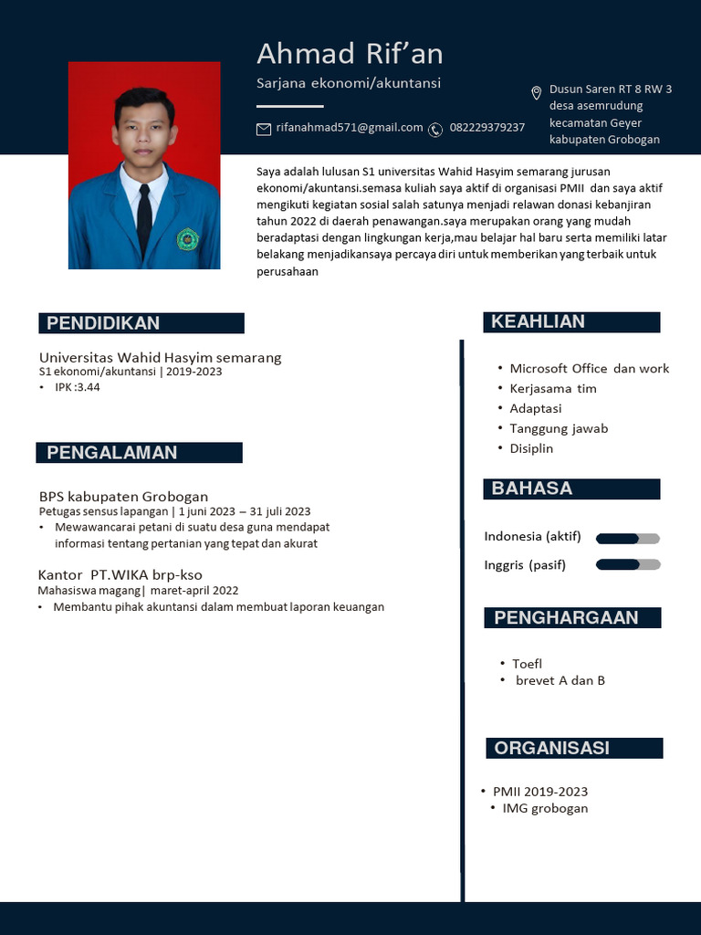 CV Ahmad Rifan (1) (1) | PDF