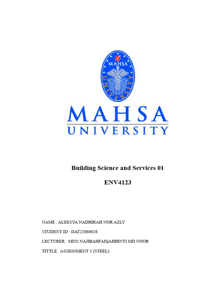 Building Technology 2 (Assignment 3 [Steel]) | PDF | Architectural ...