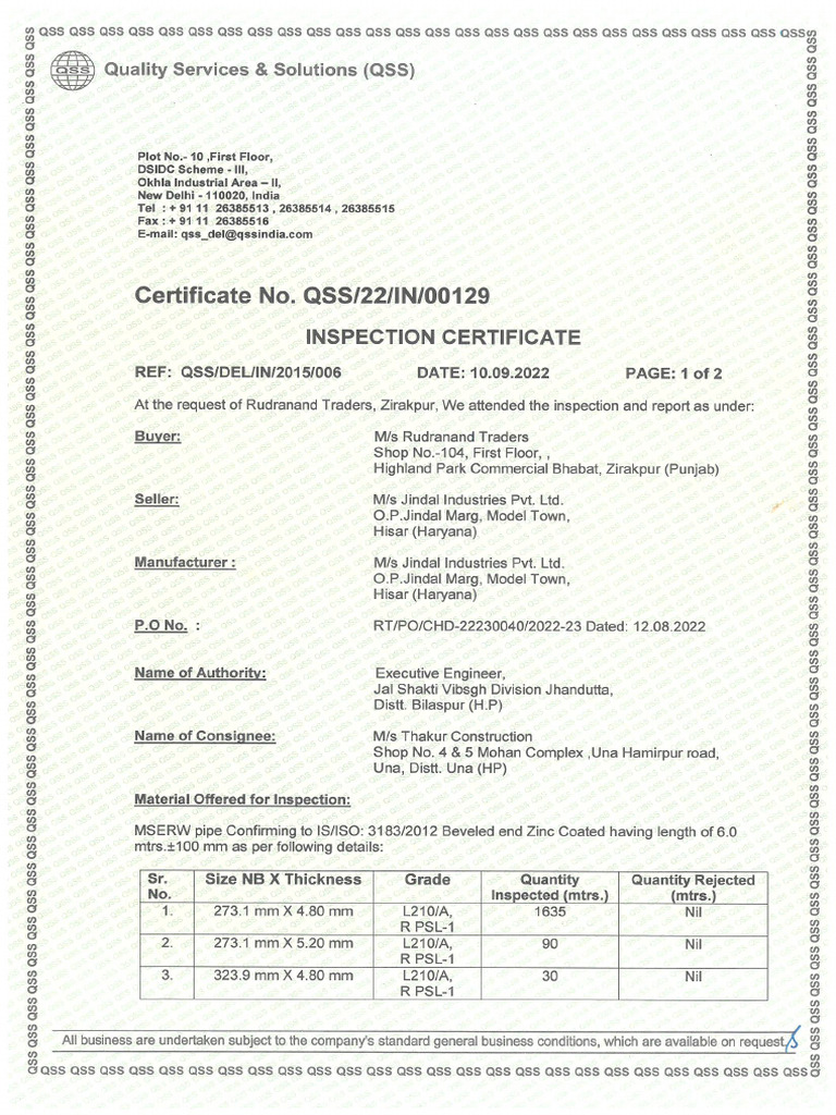 Rudranand Traders Cert. 129 | PDF