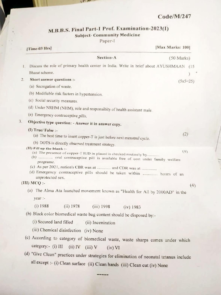 University Que Paper 2023 | PDF