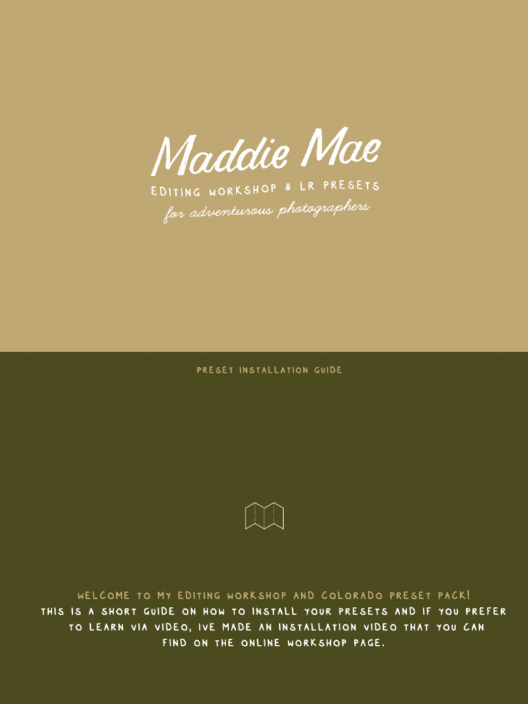 Maddie Mae Presets Installation Guide | PDF