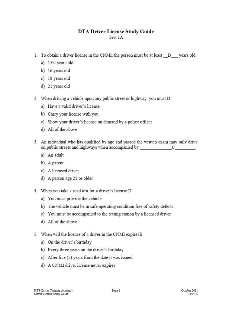 Written Test | PDF | Pedestrian Crossing | Traffic