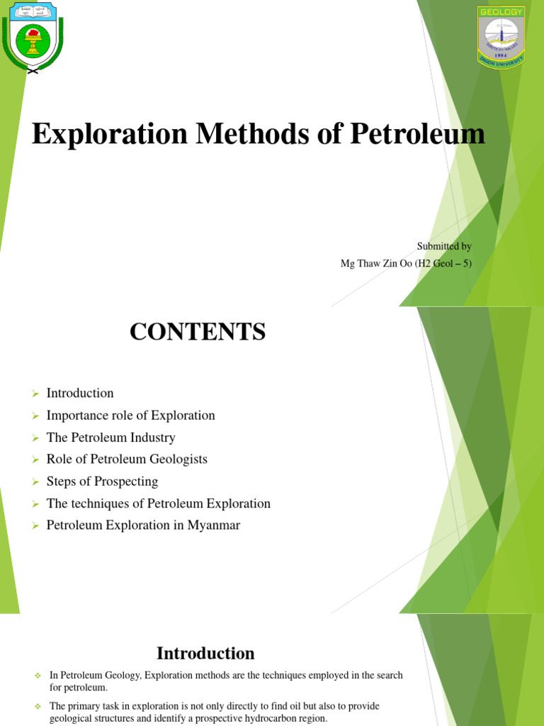 Exploration Methods of Petroleum | PDF | Hydrocarbon Exploration | Petroleum