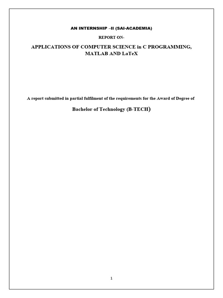 Report of Internship | Download Free PDF | Matlab | Control Flow