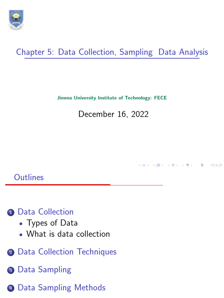 Ch5: Data Collection | Download Free PDF | Sampling (Statistics) | Data Analysis