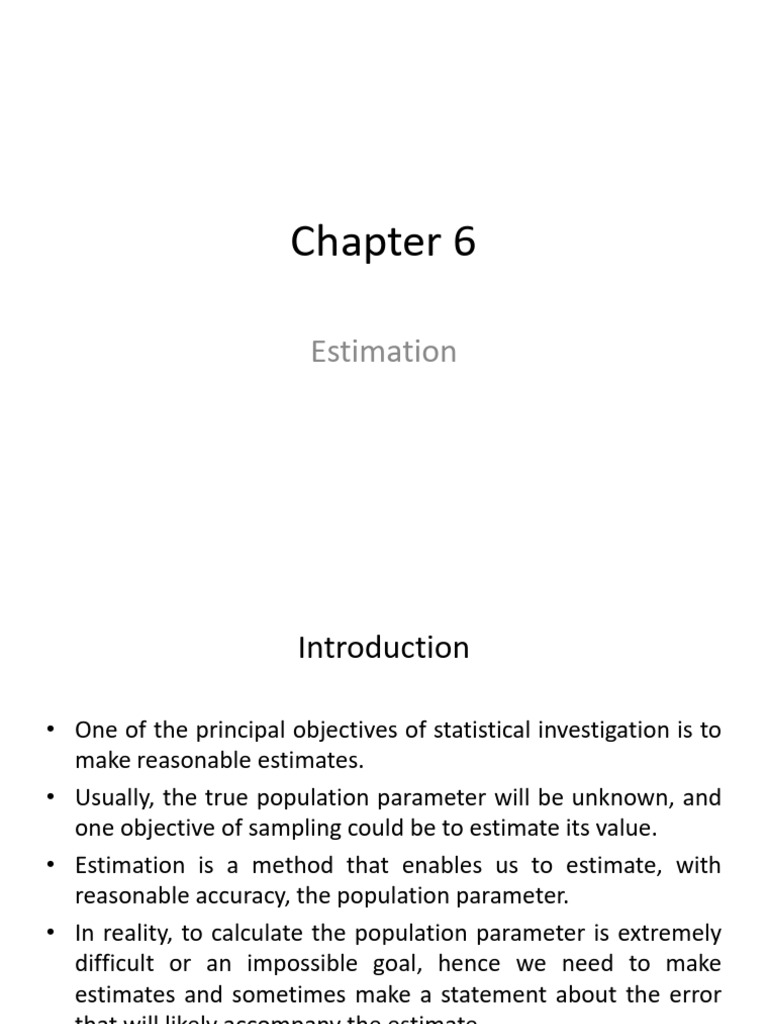 Chapter 6 | PDF | Estimator | Bias Of An Estimator