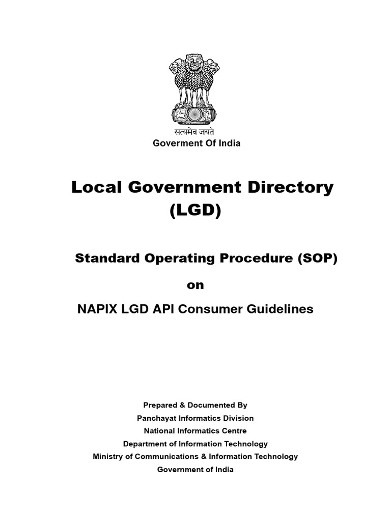 NAPIX LGD API Consumer Guidelines v1.1 | PDF | Software Development ...