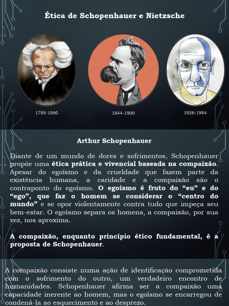 Etica de Schopenhauer e Nietzsche e Foucault | PDF | Friedrich ...