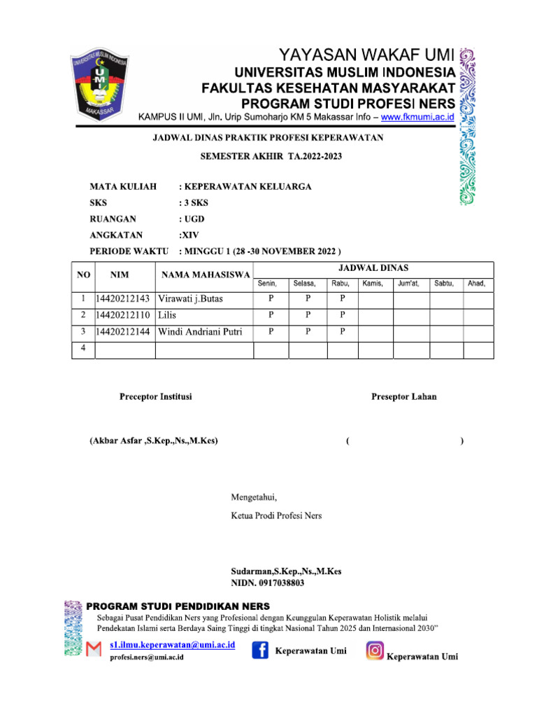 Absen Keluarga | PDF