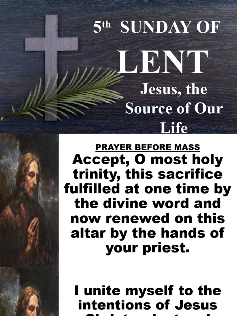 5th Sunday of Lent | PDF | Mercy | Jesus