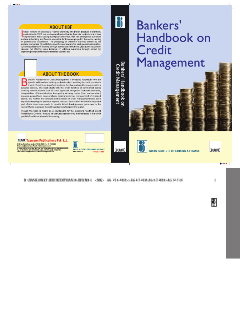 Bankers HB On Credit MGMT (Iibf) | PDF | Finance & Money Management | Credit