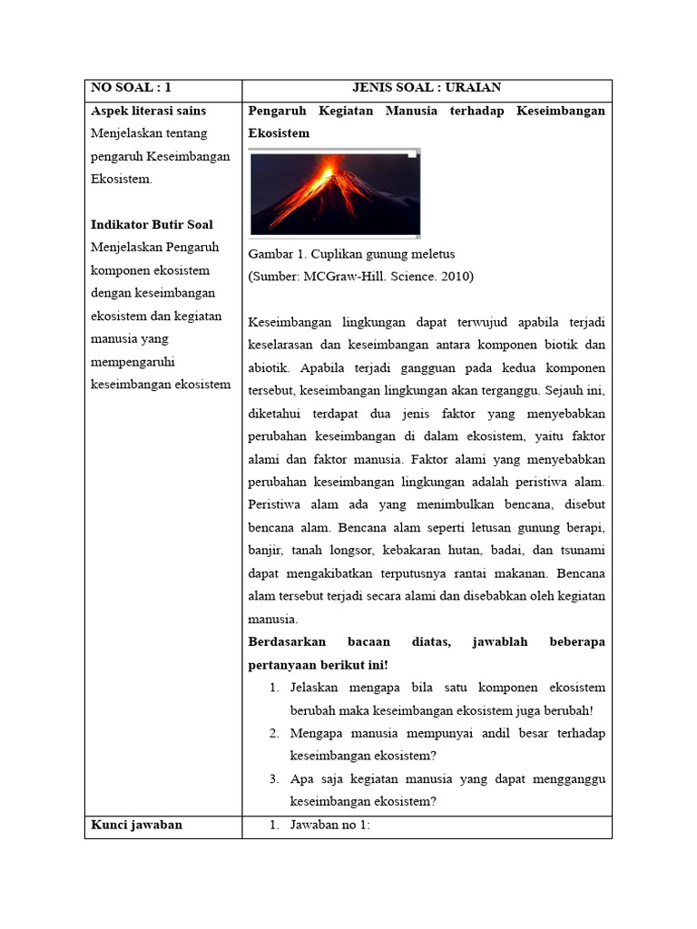 Soal Literasi Sains Erda | PDF