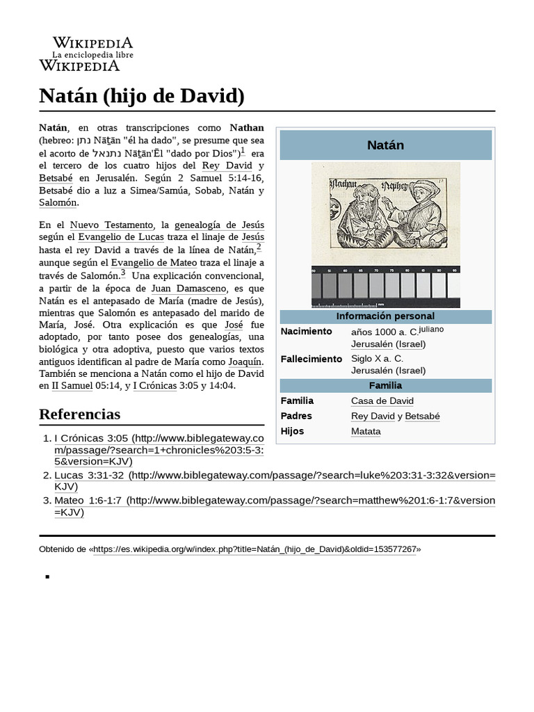Natán (Hijo de David) | PDF