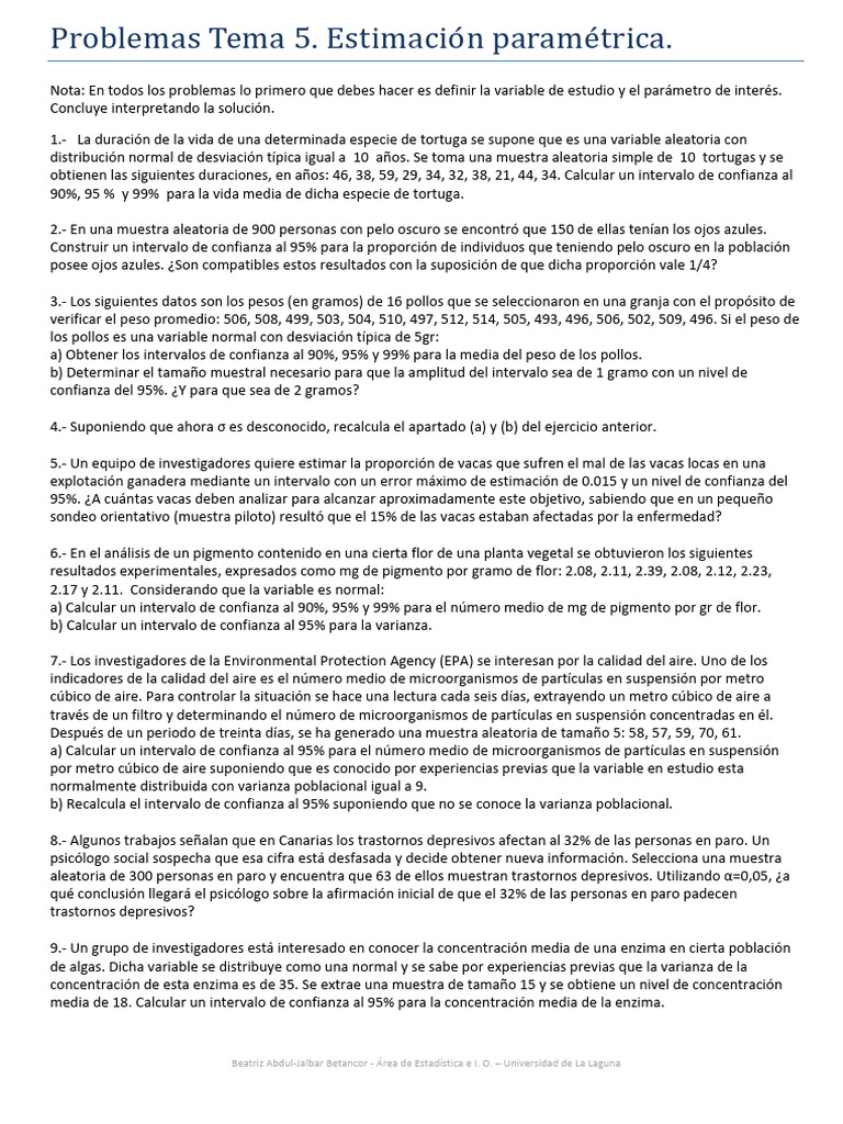 Ejercicios Tema 5 | PDF