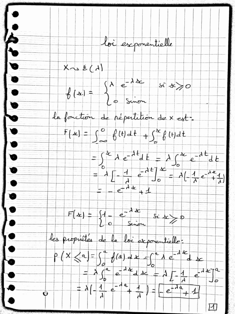 Resumé Loi Exponentiel Correction Exercice 4 | PDF