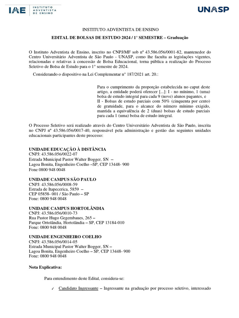 Bolsa Unasp Pdf Contabilidade Divórcio