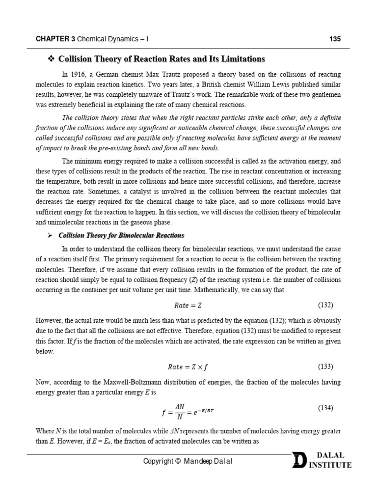 ATOPCV1 3 4 Collision Theory of Reaction Rates and Its Limitations ...