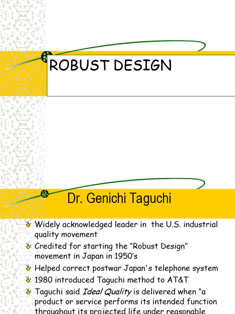Robust Design | PDF
