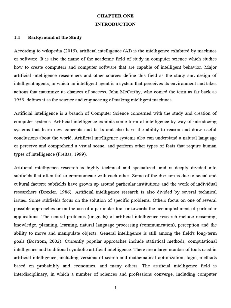 Artificial Intelligence Project | PDF | Artificial Intelligence ...