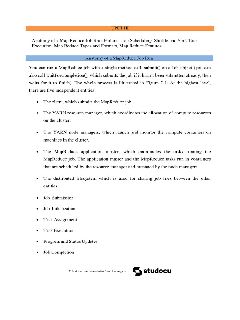 Unit III - Big Data Programming | PDF