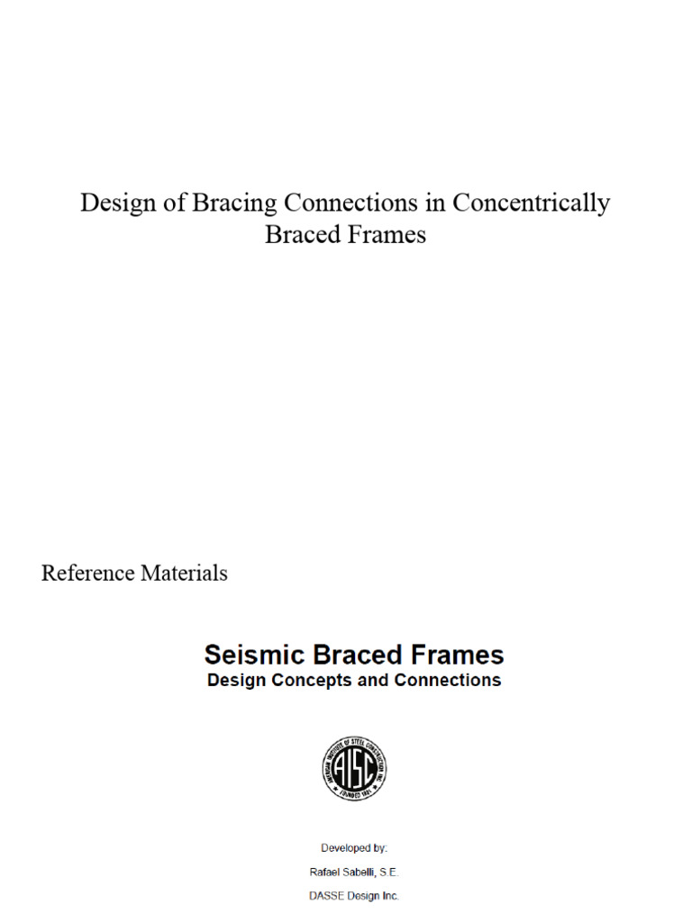 Bracing Connection Design for Frames | PDF | Beam (Structure) | Buckling