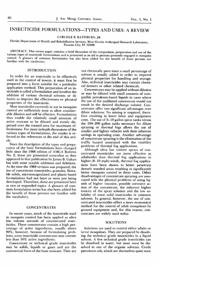 Insecticides formulations_types and uses | PDF