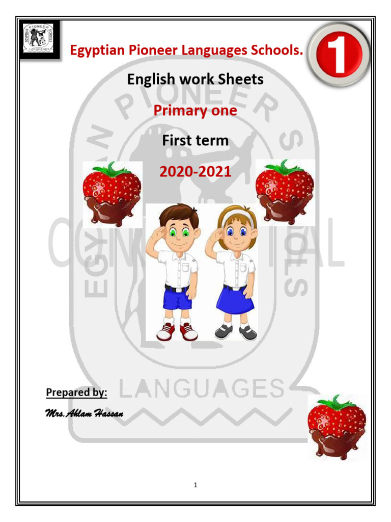 English Worksheets for Primary 1 Term 1 | PDF | Grammatical Number | Plural