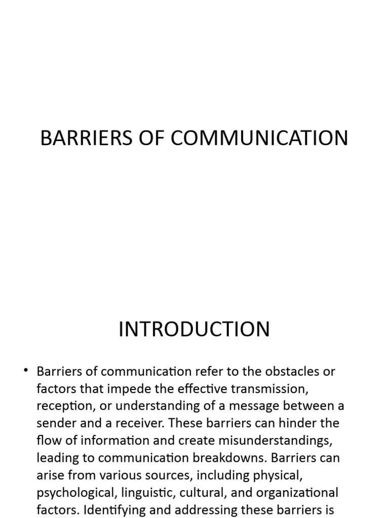 Understanding Communication Barriers | PDF | Communication | Jargon