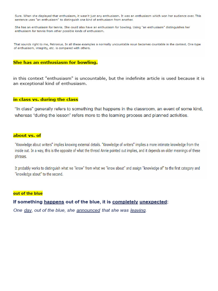 Grammar Explanation | PDF