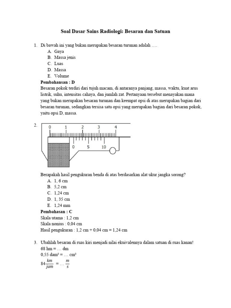 1C - 107 - Heny Maghfiana R (Soal Dasar Sains Radiologi) | PDF