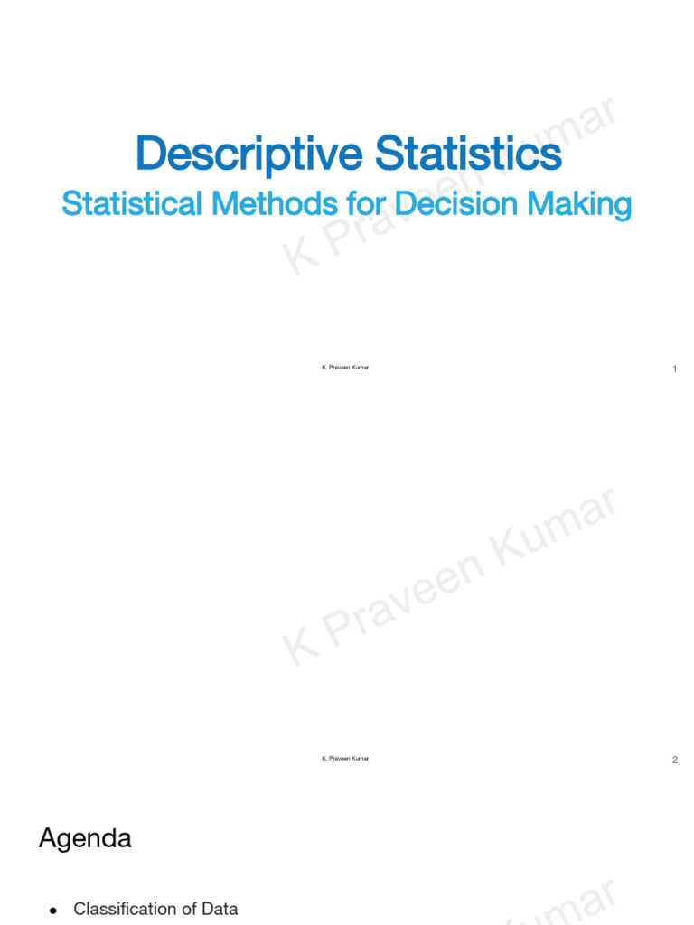 S1 - Descriptive Statistics | PDF | Skewness | Mean