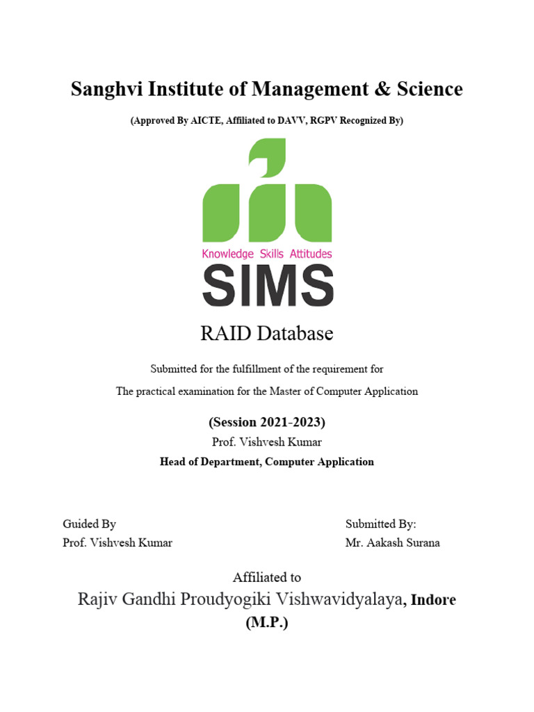 Project File | PDF | Databases | Hard Disk Drive