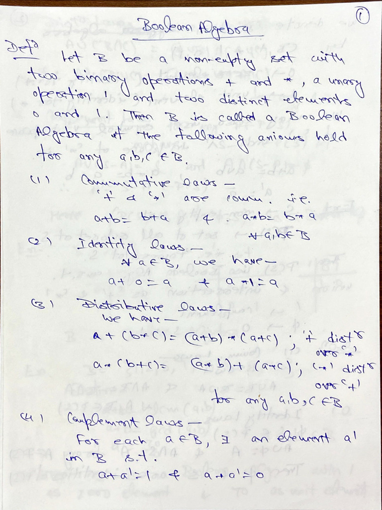 Boolean Algebra - 1 | PDF