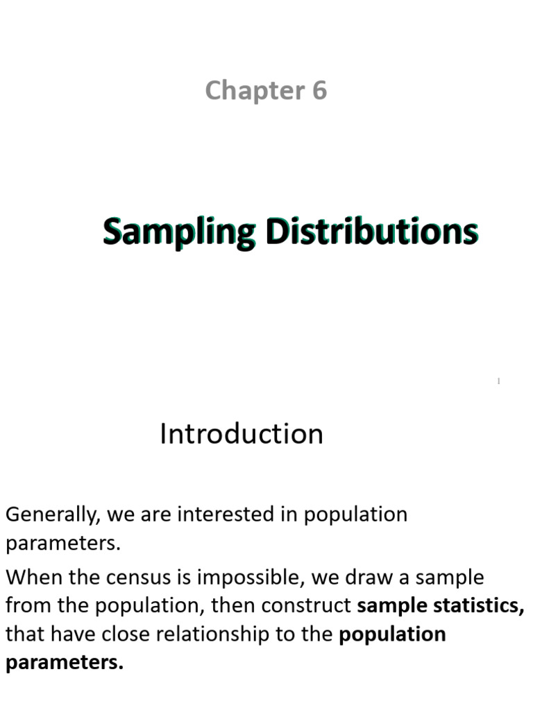 Chapter 6 SamplingDistribtions | PDF | Normal Distribution | Variance
