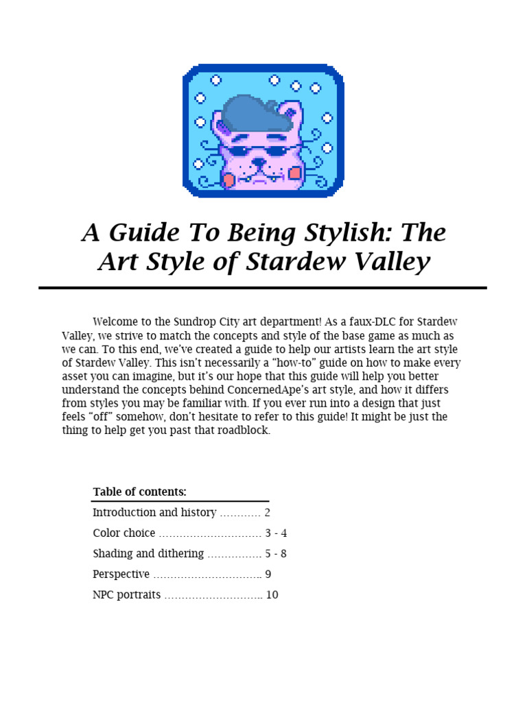 Sundrop Art Guide | PDF | Shadow | Color