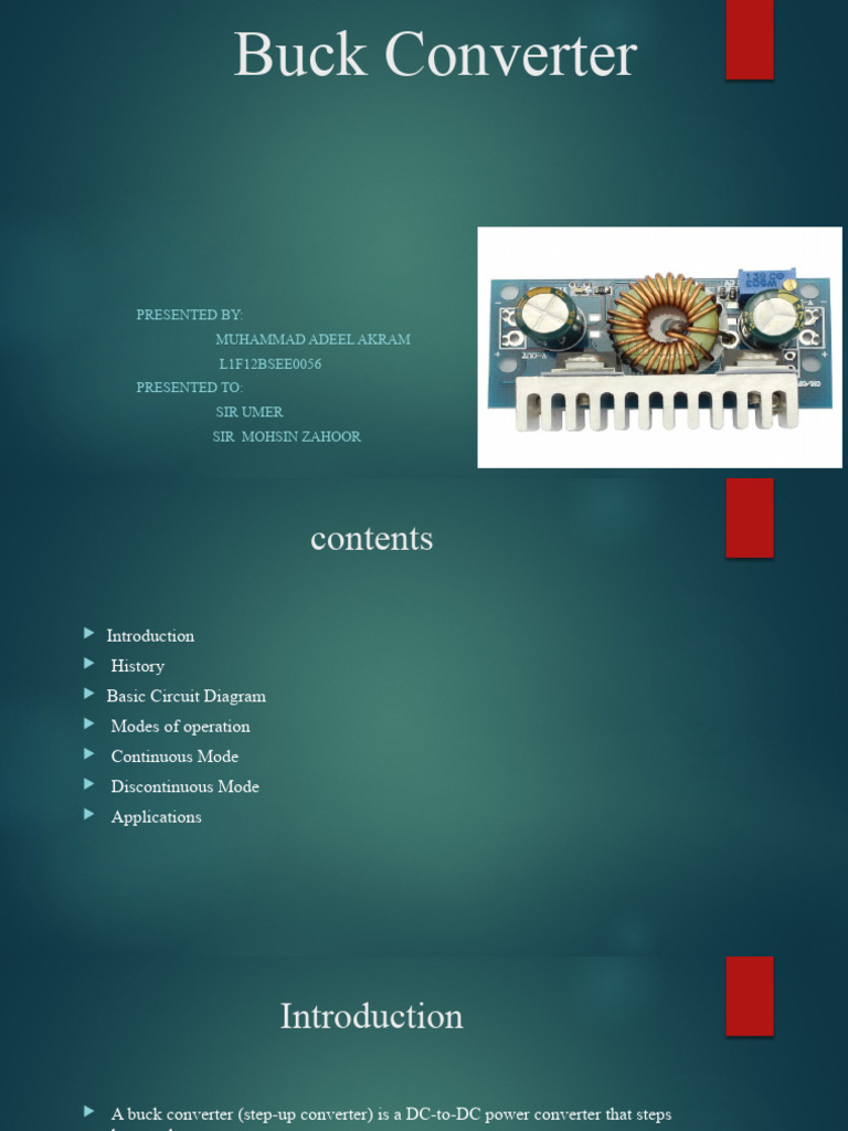 Buck Converter: Operation & Applications | PDF