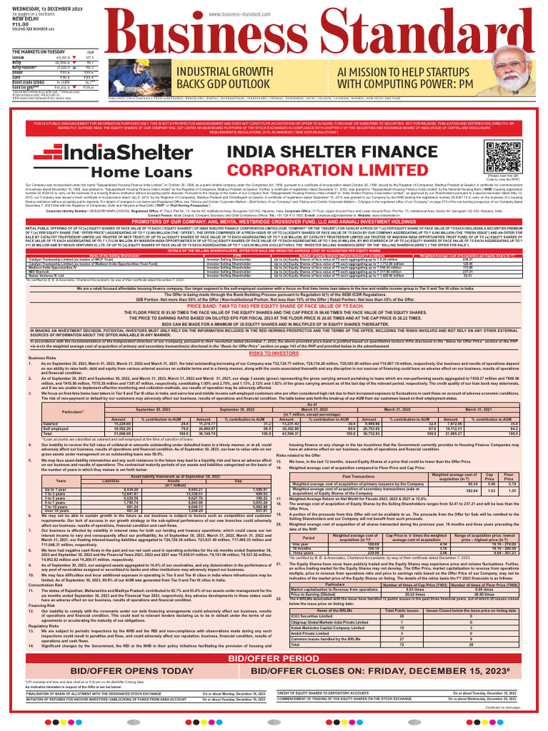 BS Delhi English 13-12-2023 | PDF | Stocks | Securitization