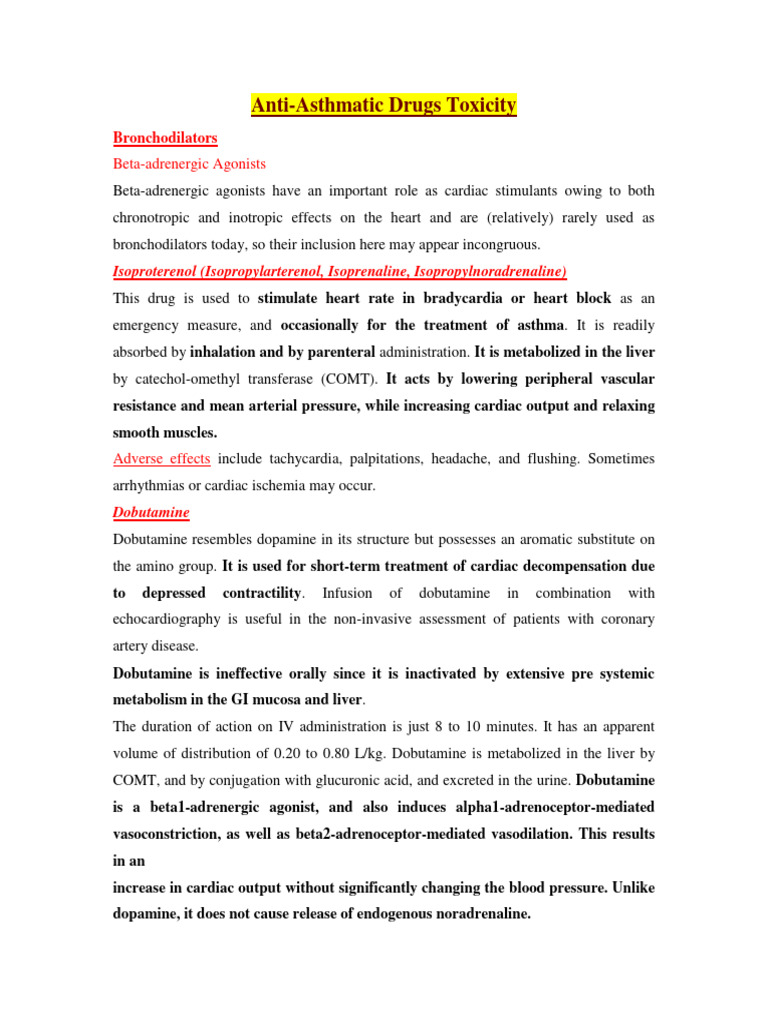 methotrexate-Anti-Asthmatic Drugs Toxicity-1 | PDF | Physiology | Medicine