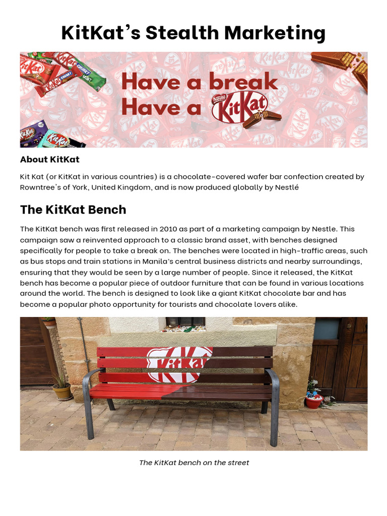 KitKat's Successful Bench Campaign | PDF