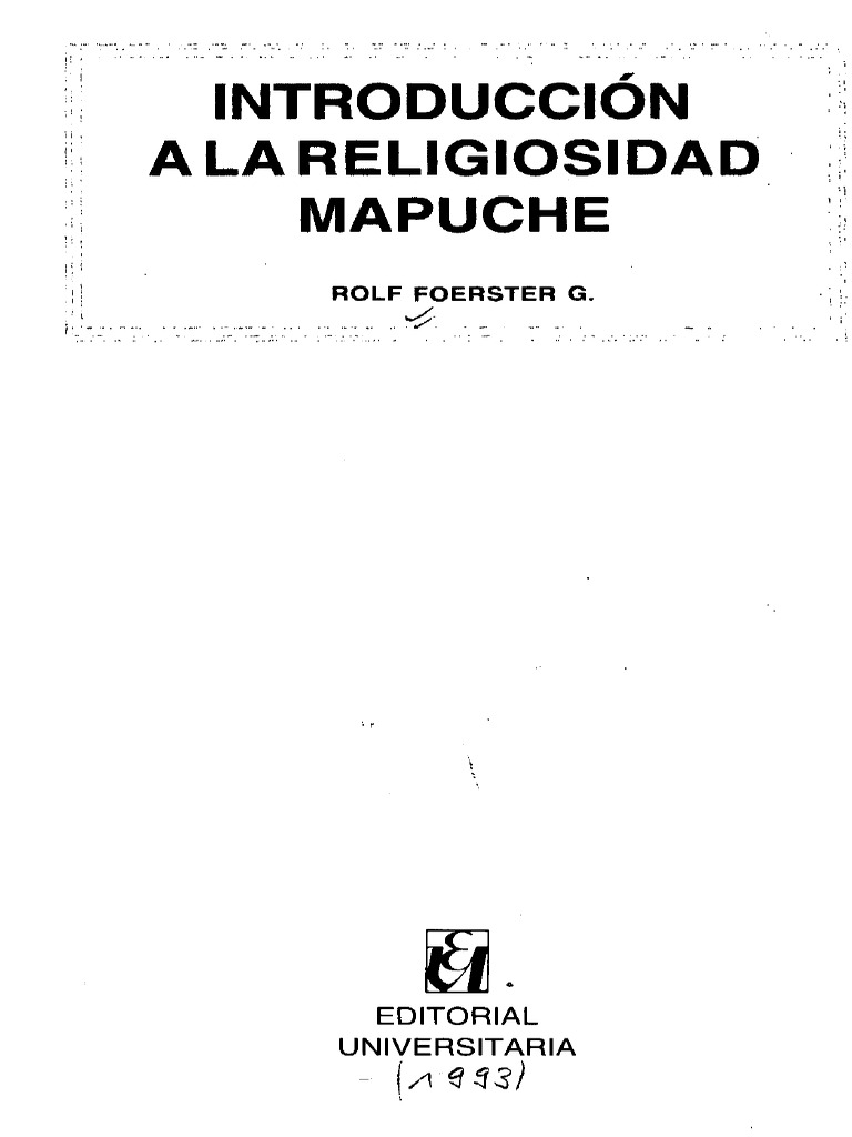 Introducción a la Religiosidad Mapuche | PDF | Antropología cultural ...